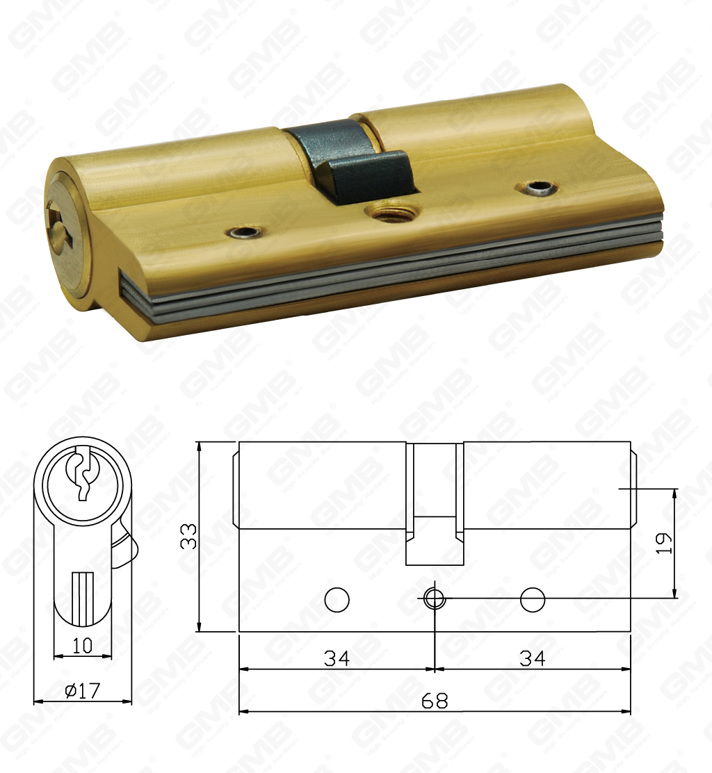 High security cylinder with breaker strip Euro Standard High Security ...