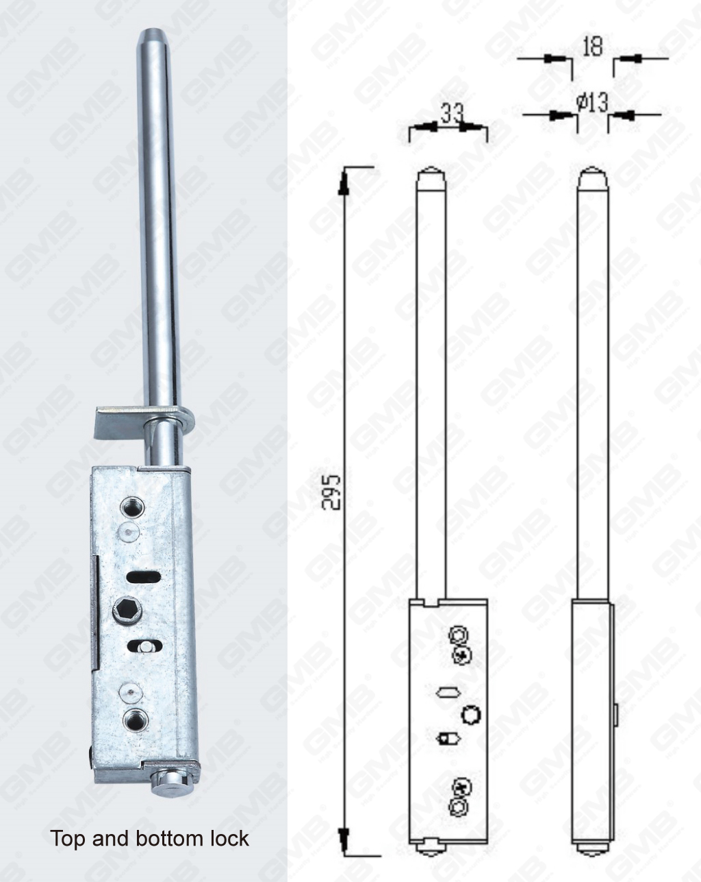 High Security Mortise Lock_101 Top and bottom lock from China ...