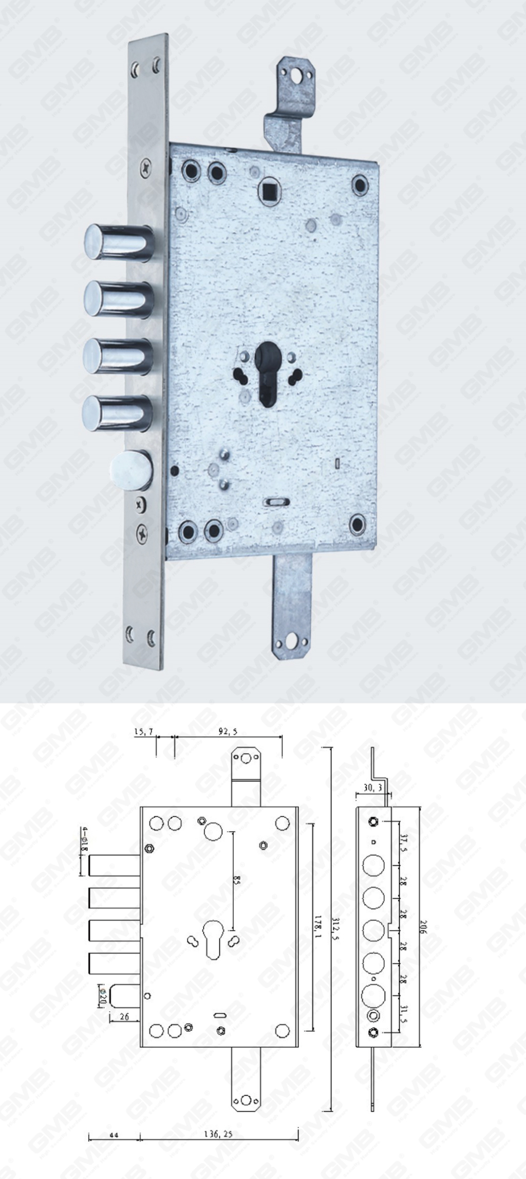 High Security Mortise Lock [014] from China manufacturer - WUXI GMB